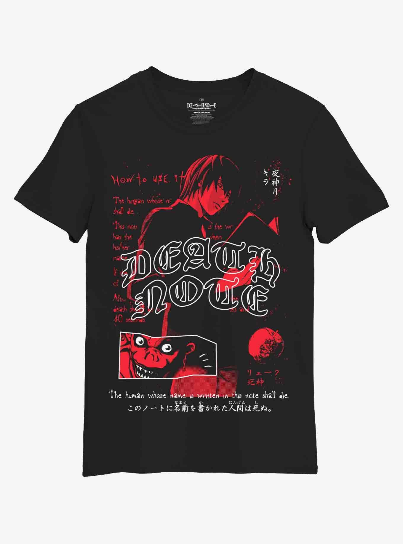 Death Note Red Collage Boyfriend Fit Girls T-Shirt | Hot Topic
