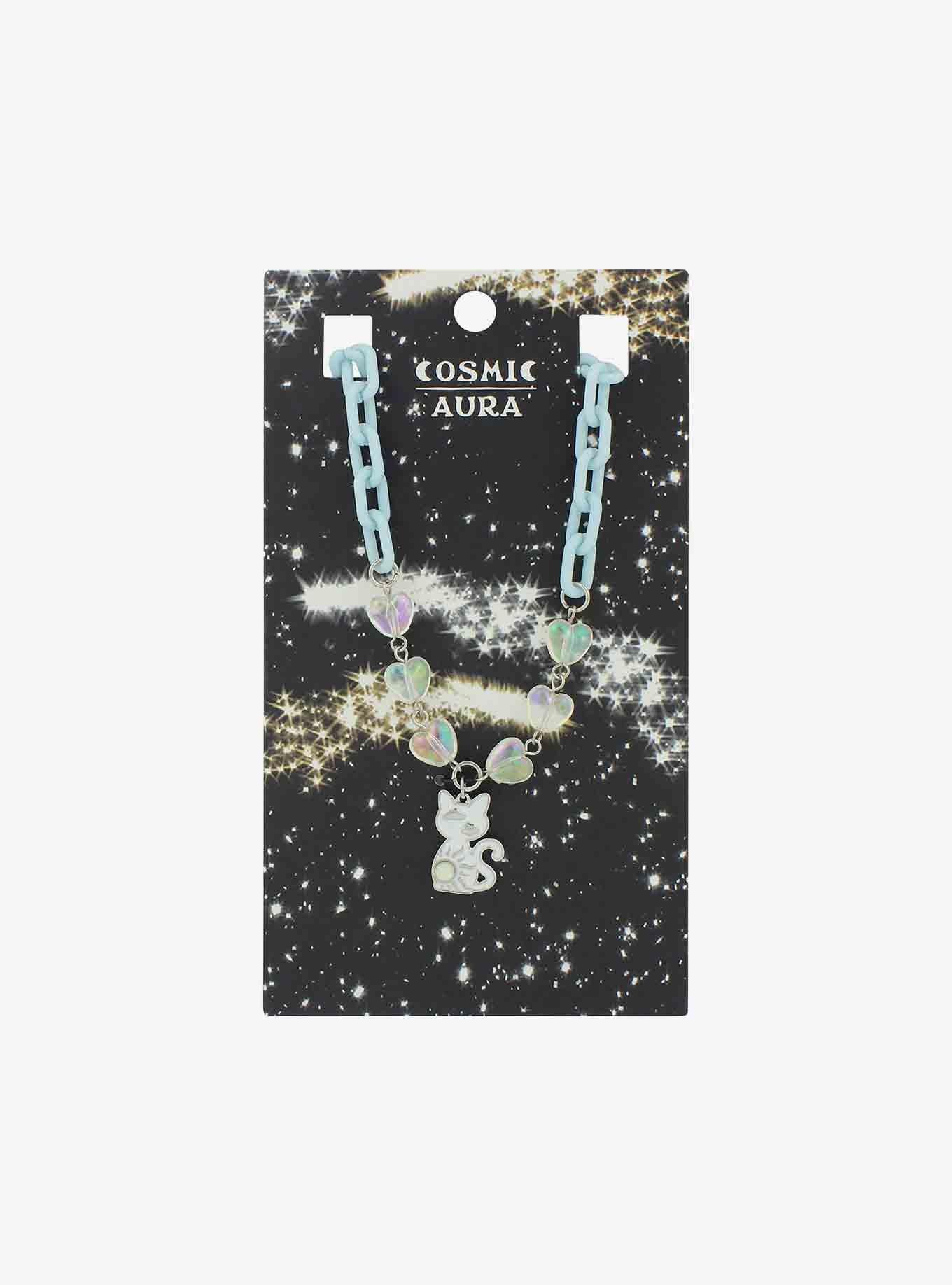 Celestial Cat Baby Blue Chain Necklace | Hot Topic
