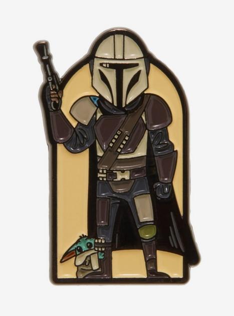 Star Wars The Mandalorian Chibi Mando & Grogu Enamel Pin - BoxLunch ...