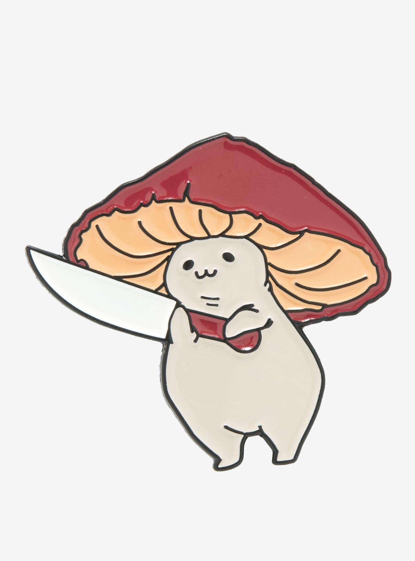 Mushroom With Knife Enamel Pin By Fairydrop | Hot Topic