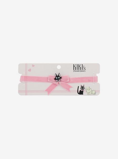 Studio Ghibli Kiki's Delivery Service Jiji Pink Bow Choker | Hot Topic