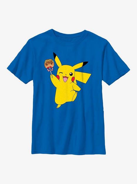 Pokemon Caramel Apple Pikachu Youth T-Shirt - BLUE | BoxLunch