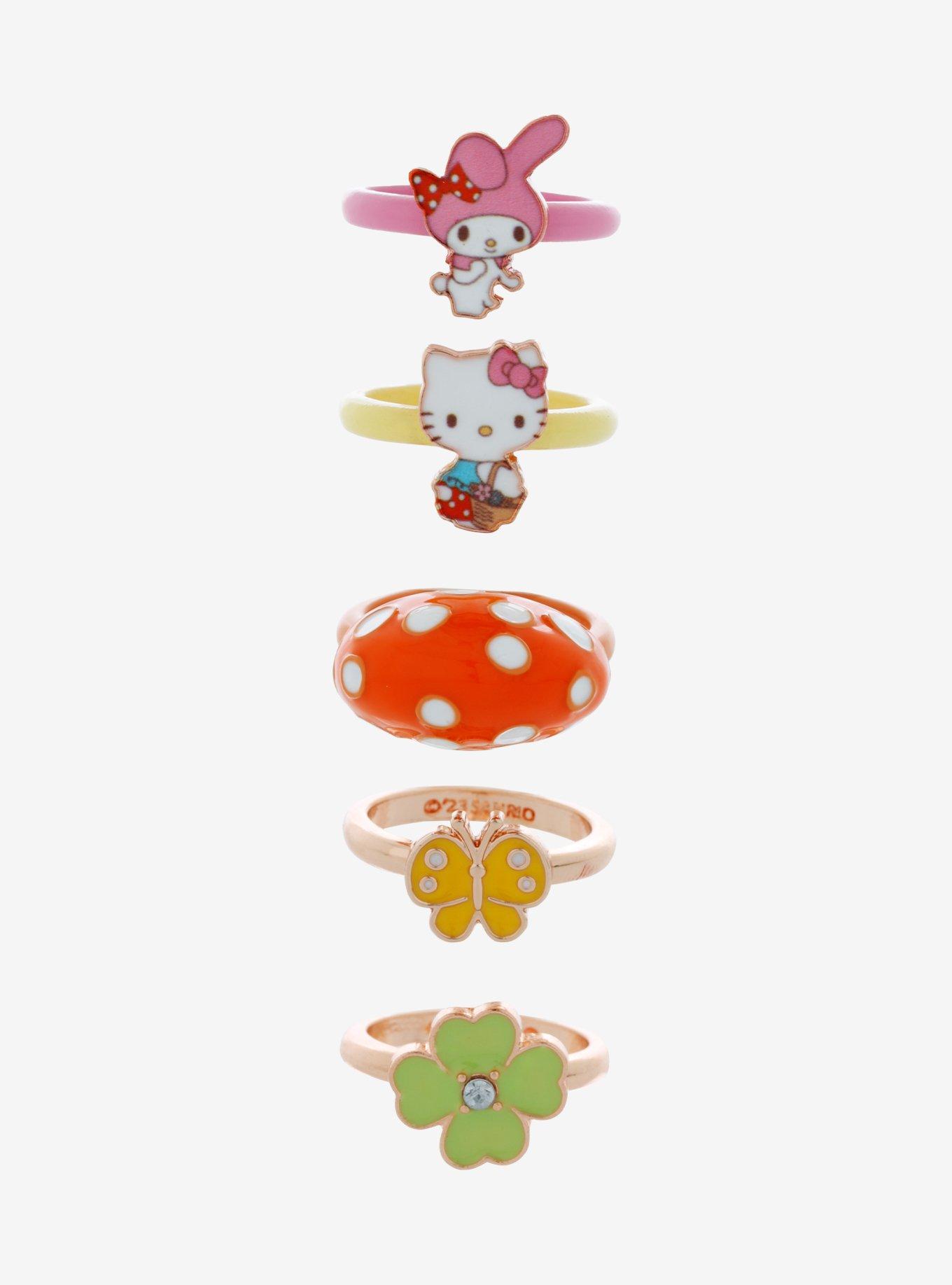 Hello Kitty And Friends Mushroom Garden Ring Set Hot Topic