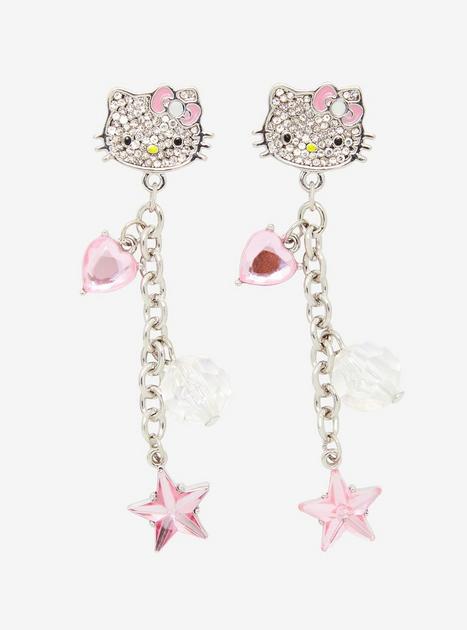 Hello Kitty Bling Drop Earrings | Hot Topic