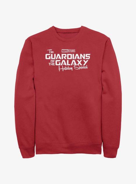Marvel Guardians Of The Galaxy Holiday Special Logo Sweatshirt Red