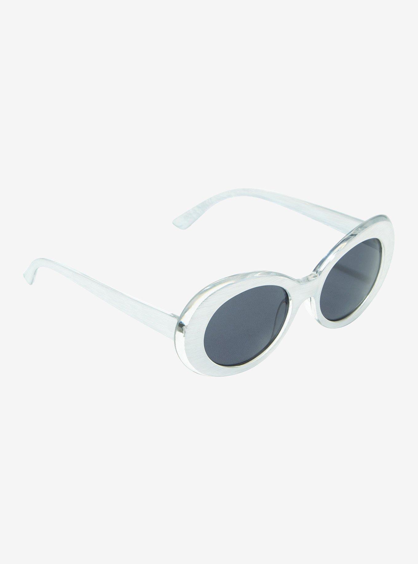 Holographic Oval Sunglasses | Hot Topic