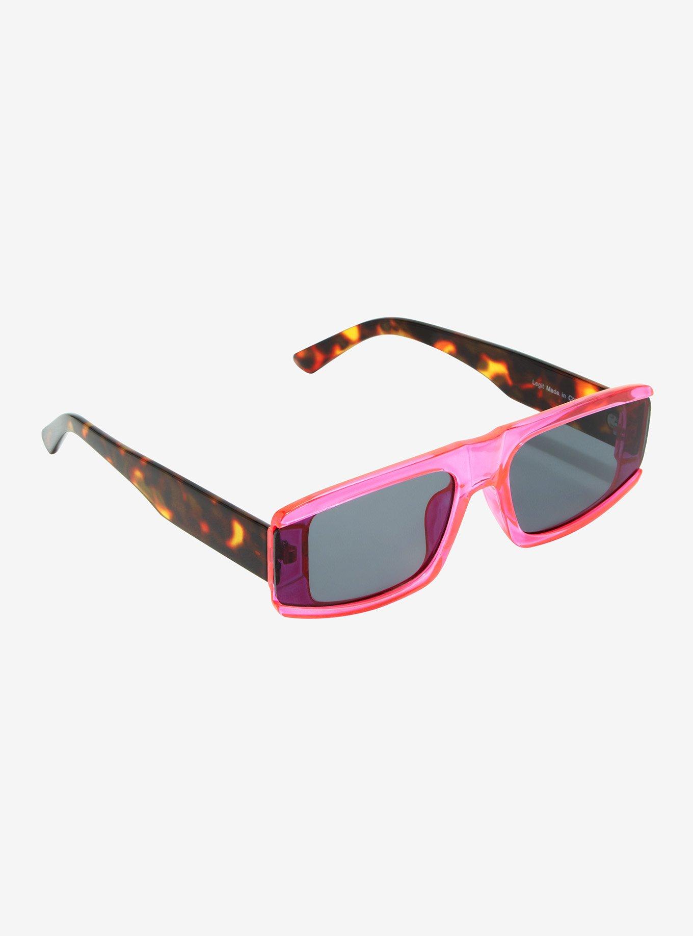 Pink Tortoise Shell Y2K Sunglasses | Hot Topic