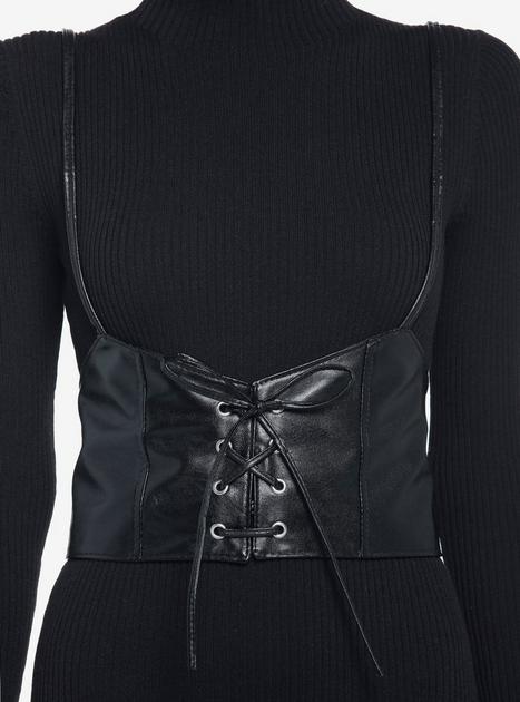 Black Lace-Up Underbust Harness | Hot Topic