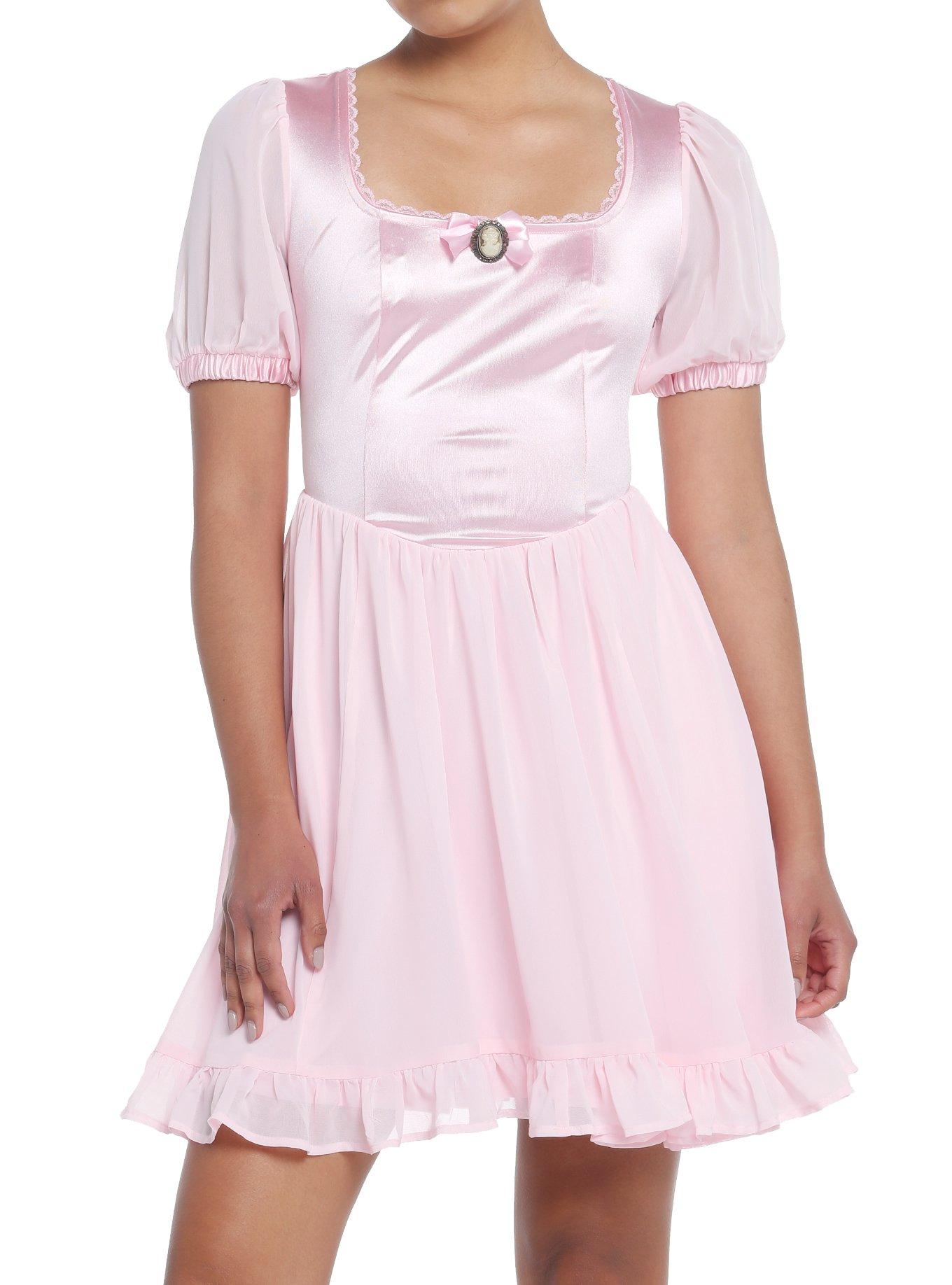 Sweet Society Pink Cameo Chiffon Dress | Hot Topic
