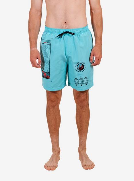Aqua Good Vibes Swim Trunks | Hot Topic