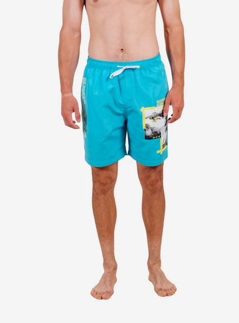 Blue Elemental Swim Trunks | Hot Topic