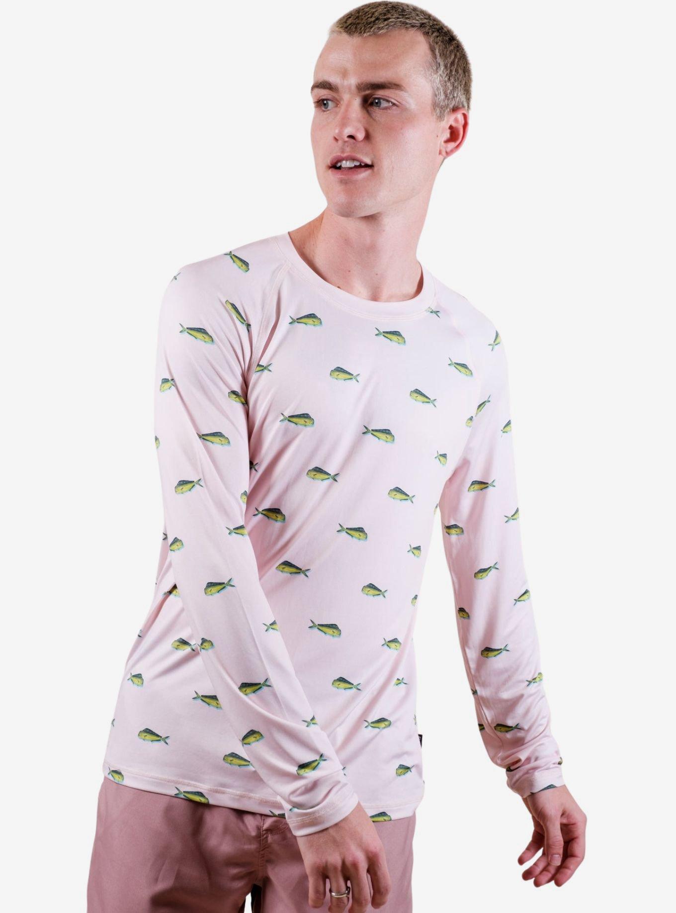 Light Pink Mahi-Mahi Long Sleeve Rash Guard | Hot Topic