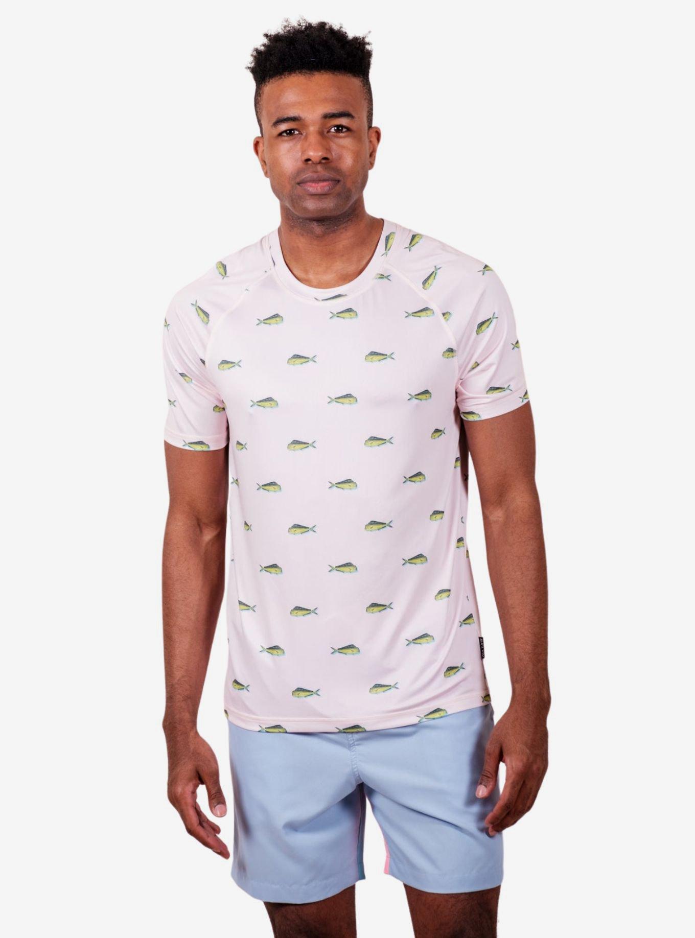 Light Pink Mahi-Mahi Short Sleeve Rash Guard | Hot Topic