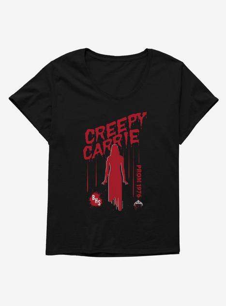 Carrie 1976 Creepy Carrie Girls T-Shirt Plus Size - BLACK | Hot Topic