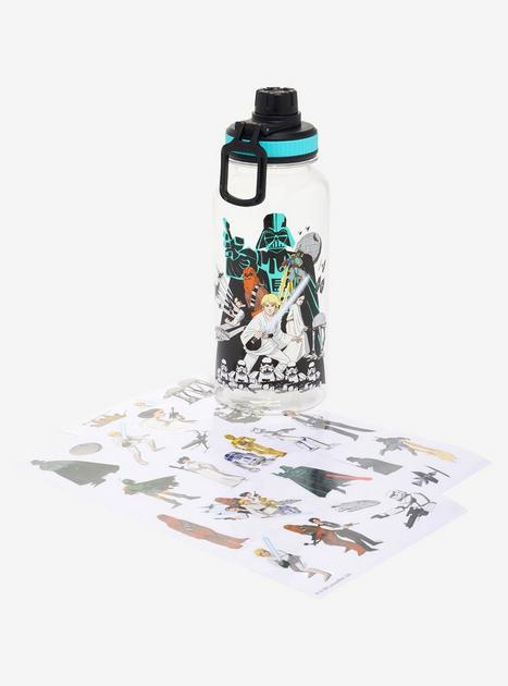 Star Wars Classic Characters Water Bottle with Stickers | BoxLunch