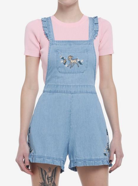 Disney Bambi Ruffle Denim Shortalls | Hot Topic