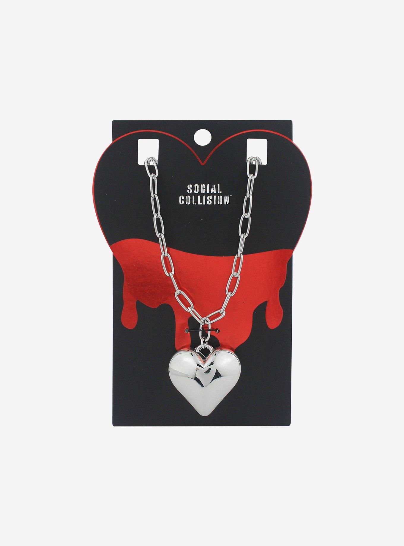Bubble Heart Chain Necklace | Hot Topic