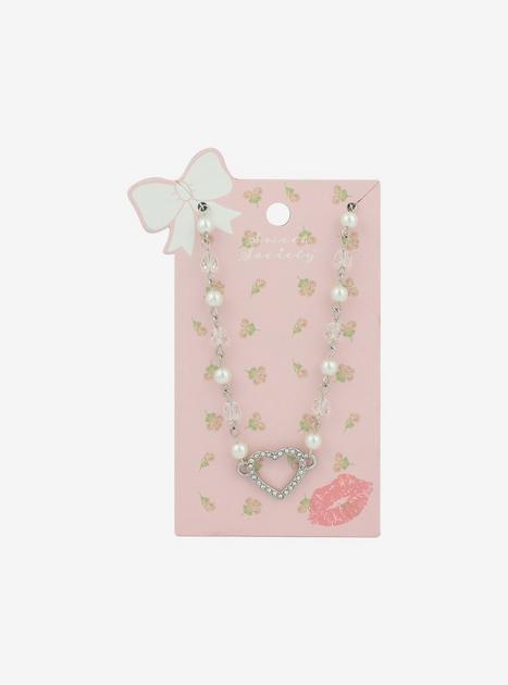 Heart Pearl Necklace | Hot Topic