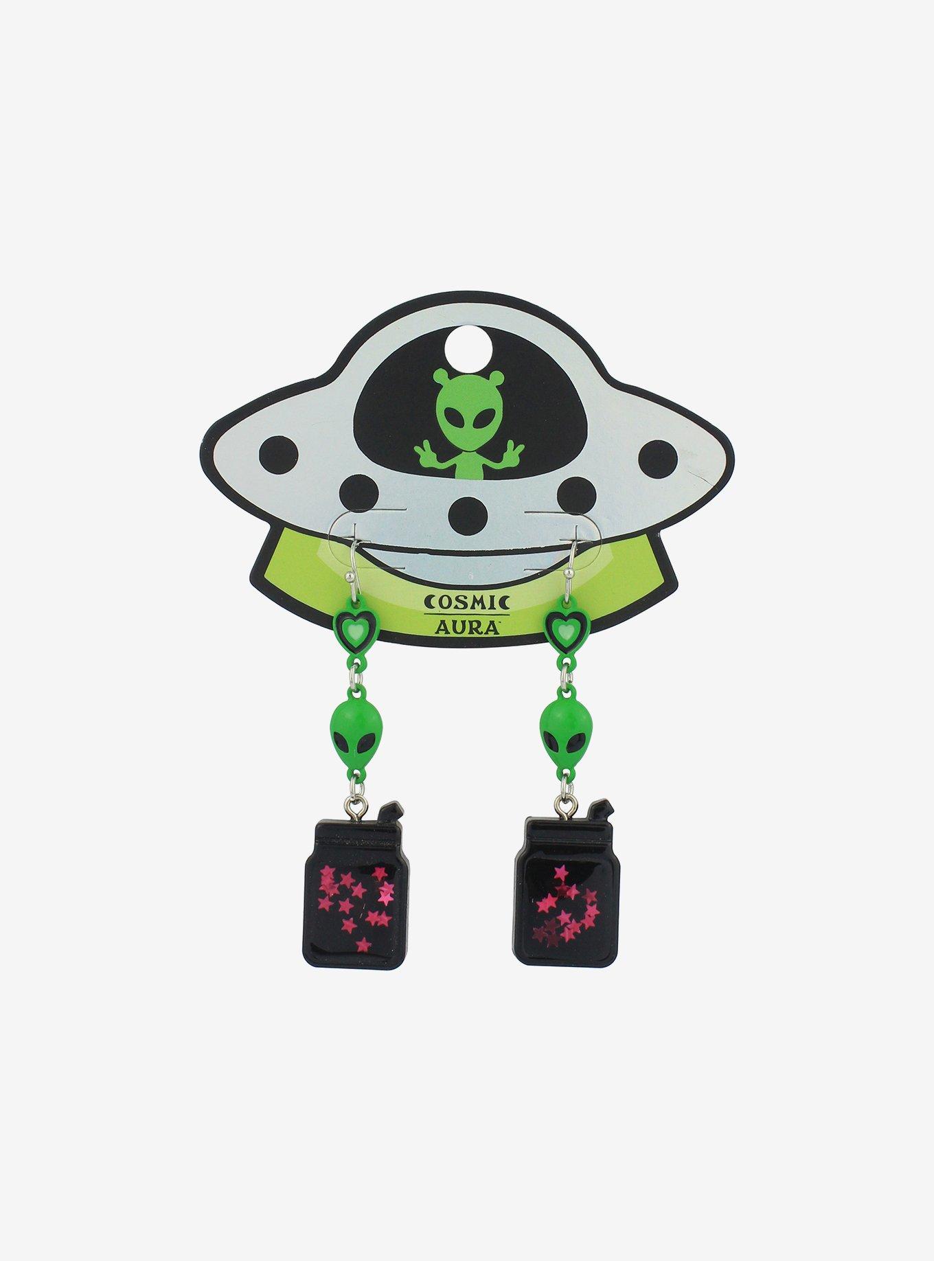 Alien Milk Carton Shaker Earrings | Hot Topic
