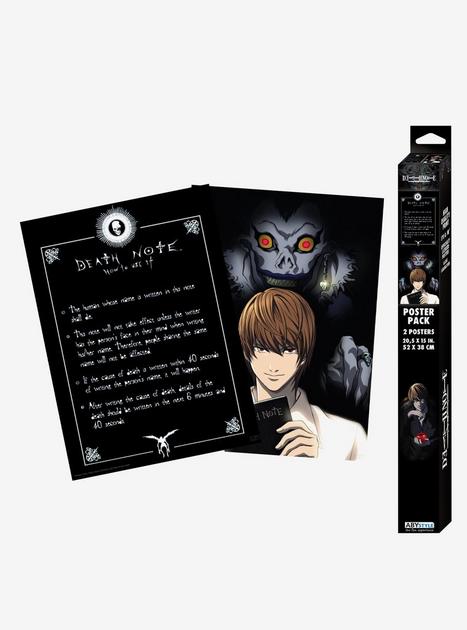 Death Note Light & Death Note Boxed Poster Set | Hot Topic