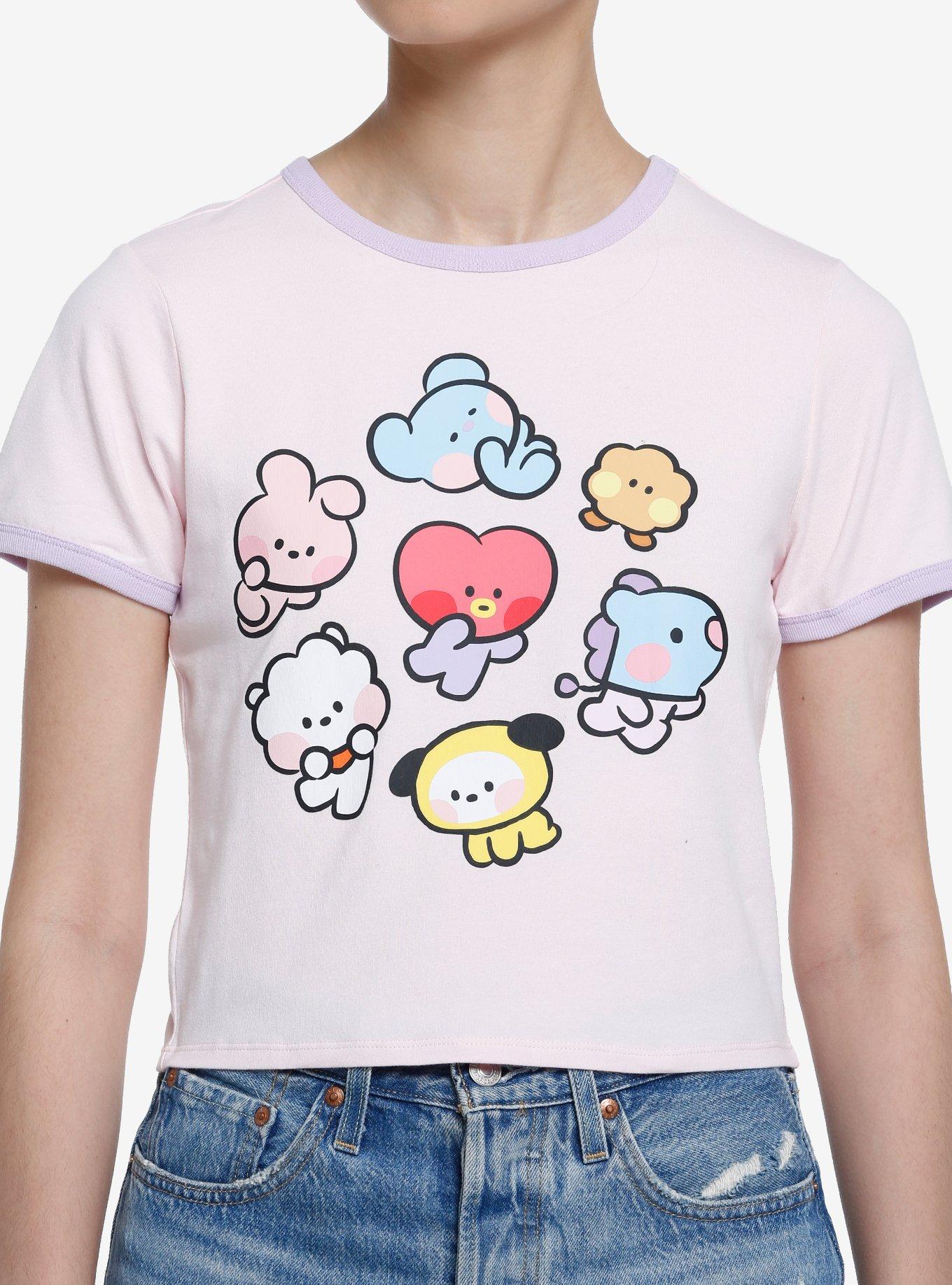 Bt21 Minini Pastel Girls Ringer T Shirt Hot Topic