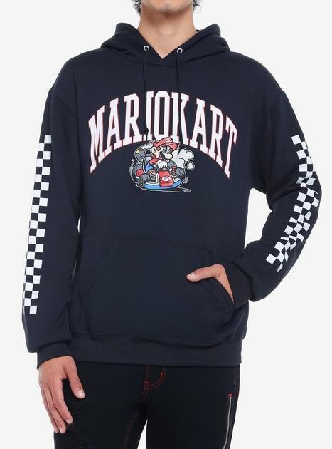 Mario Kart Checkered Sleeve Hoodie | Hot Topic