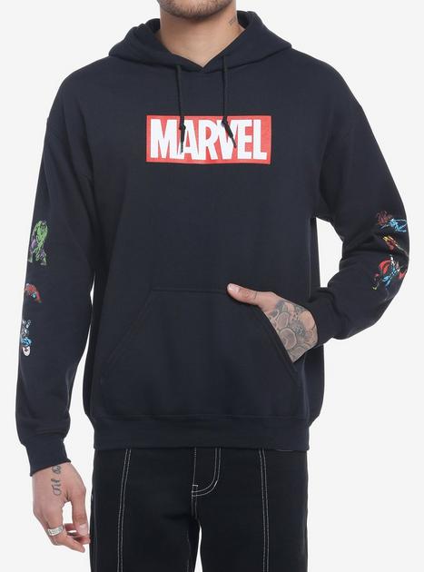Marvel Logo & Characters Hoodie | Hot Topic