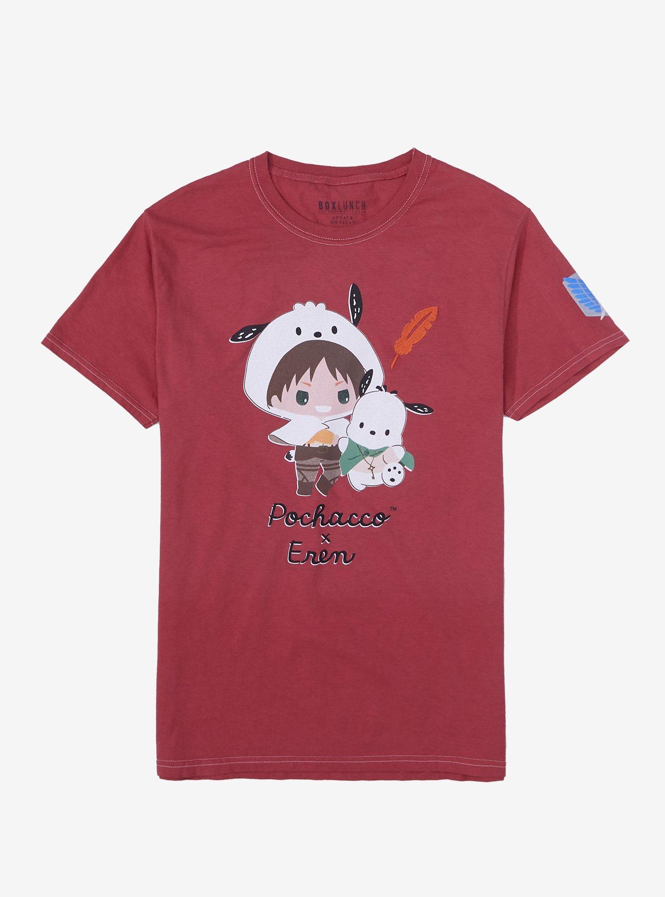 Sanrio Hello Kitty and Friends x Attack on Titan Pochacco & Eren T-Shirt - BoxLunch Exclusive ...