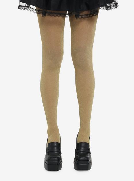 Gold Shimmer Tights | Hot Topic