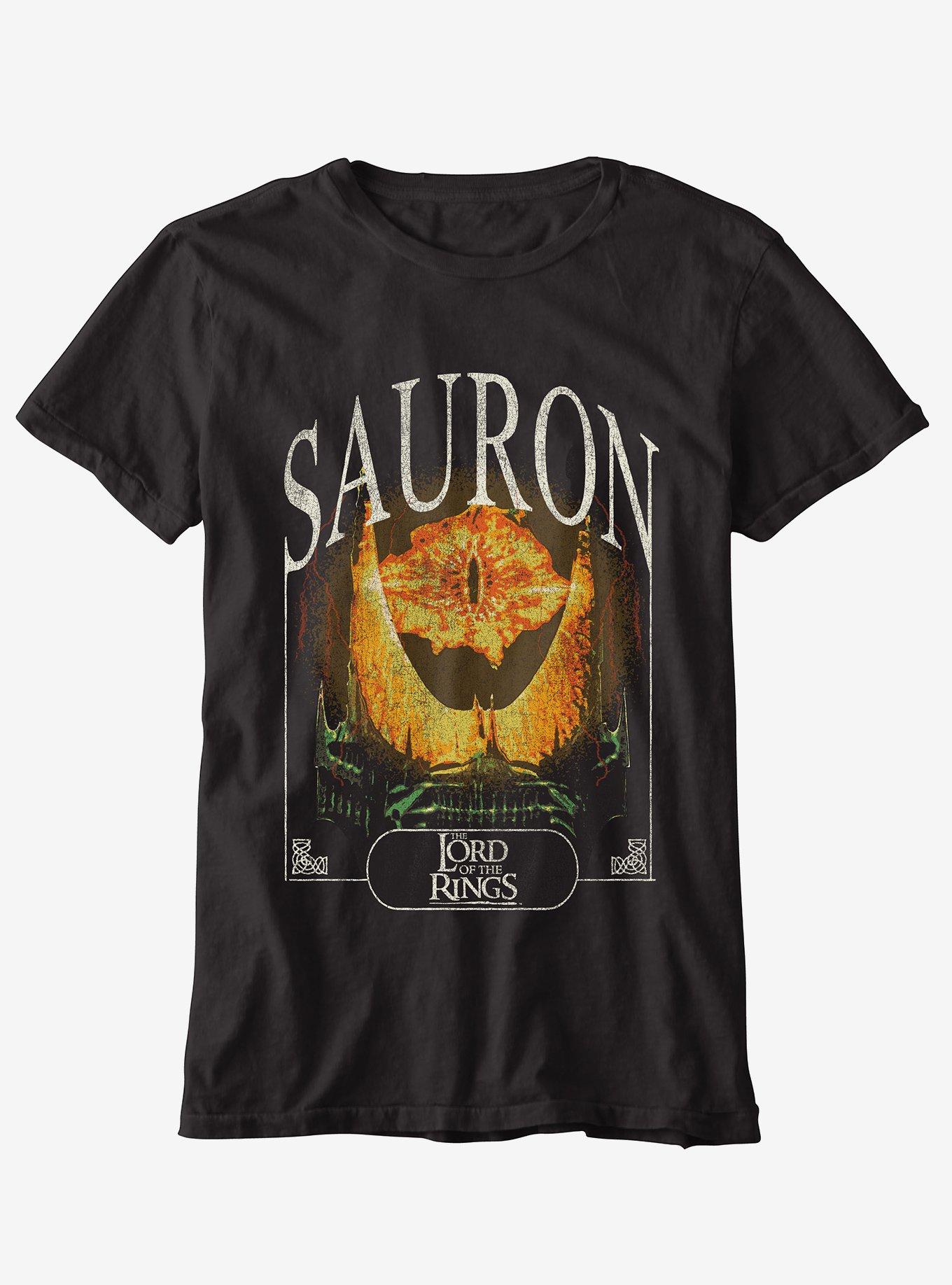 Lord Of The Rings Eye Of Sauron Boyfriend Fit Girls T-Shirt Plus Size ...