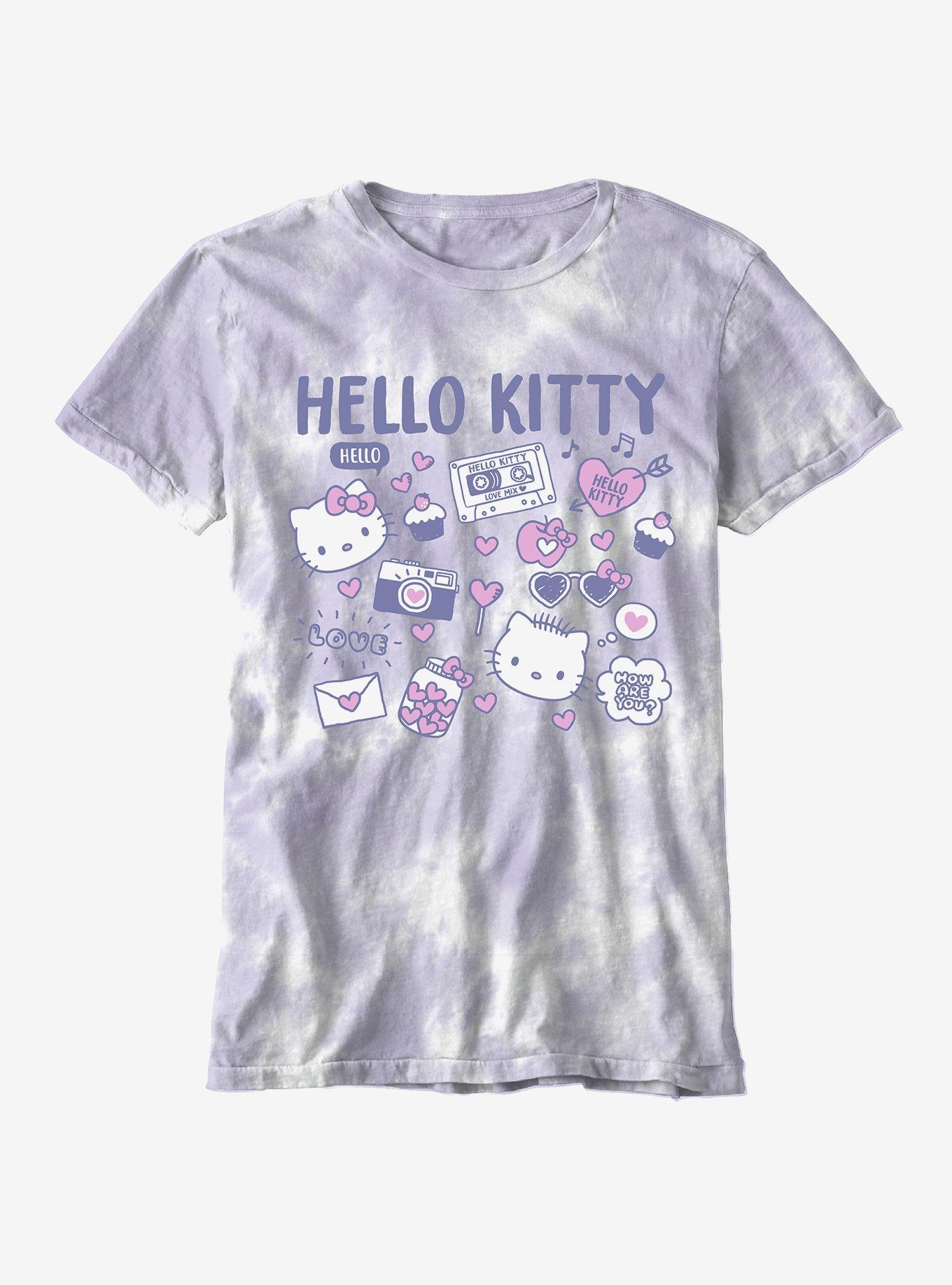 Hello Kitty & Dear Daniel Tie-Dye Boyfriend Fit Girls T-Shirt | Hot Topic