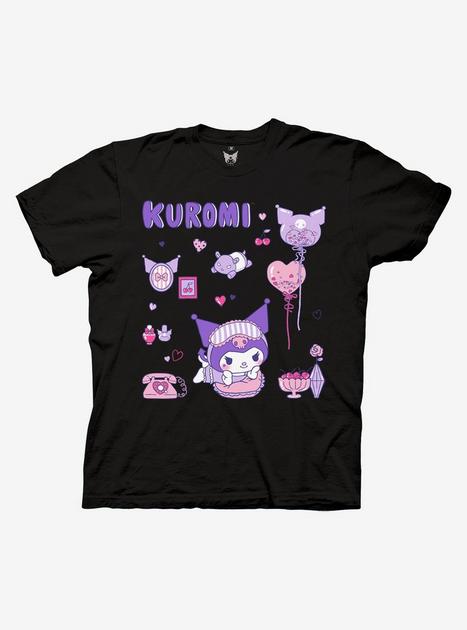 Kuromi Sleepover Boyfriend Fit Girls T-Shirt | Hot Topic