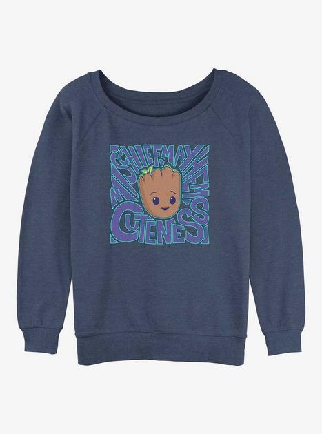 Marvel Guardians of the Galaxy Groot Mayhem Girls Slouchy Sweatshirt ...