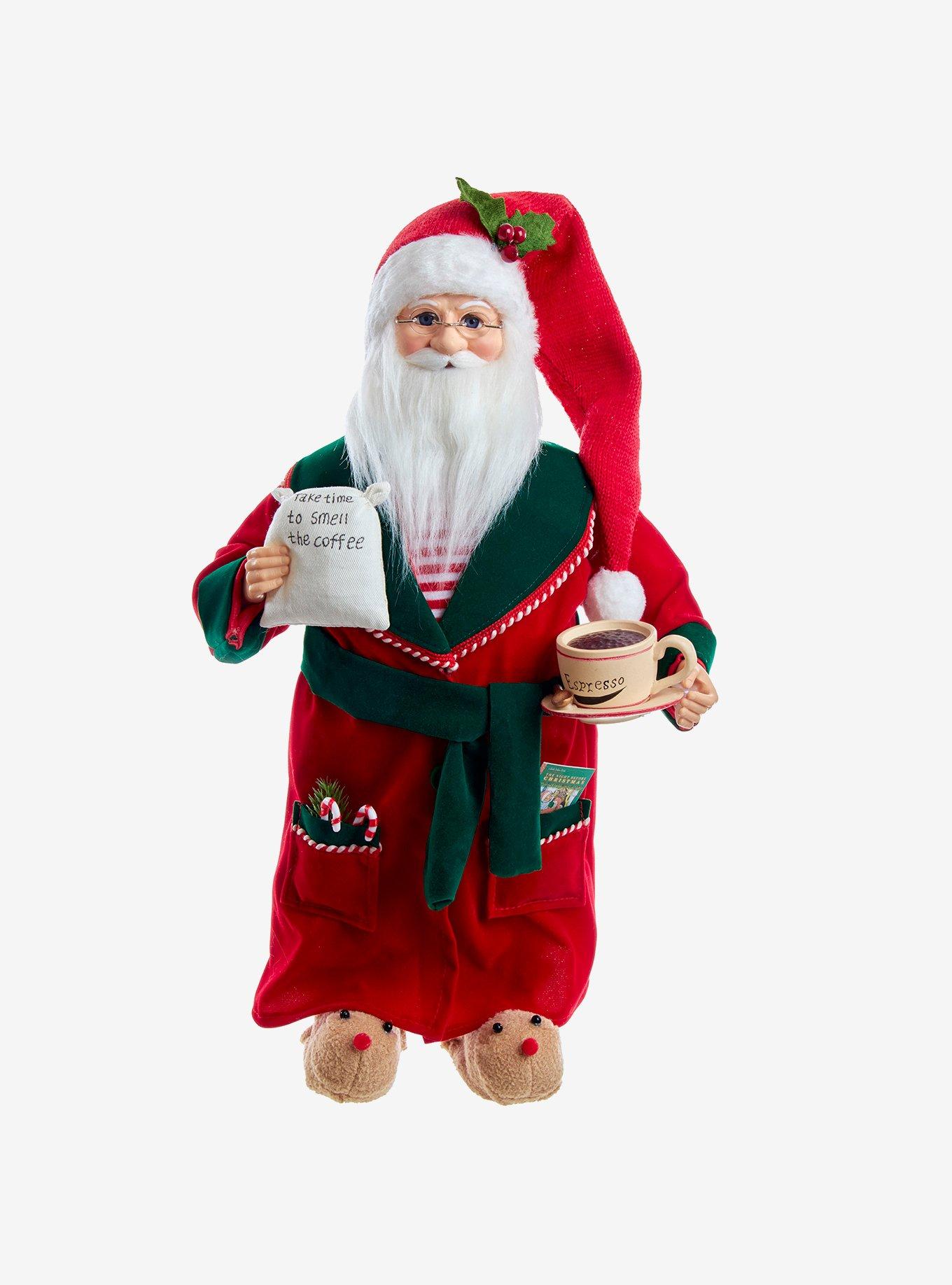 Kurt Adler Kringle Klaus Santa with Coffee Figure | Hot Topic