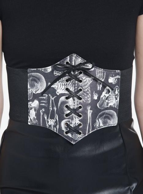Skeleton Anatomy Elasticated Corset | Hot Topic