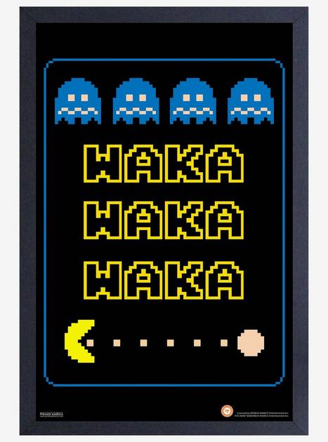 Pac-Man Waka Retro Framed Wood Wall Art | Hot Topic