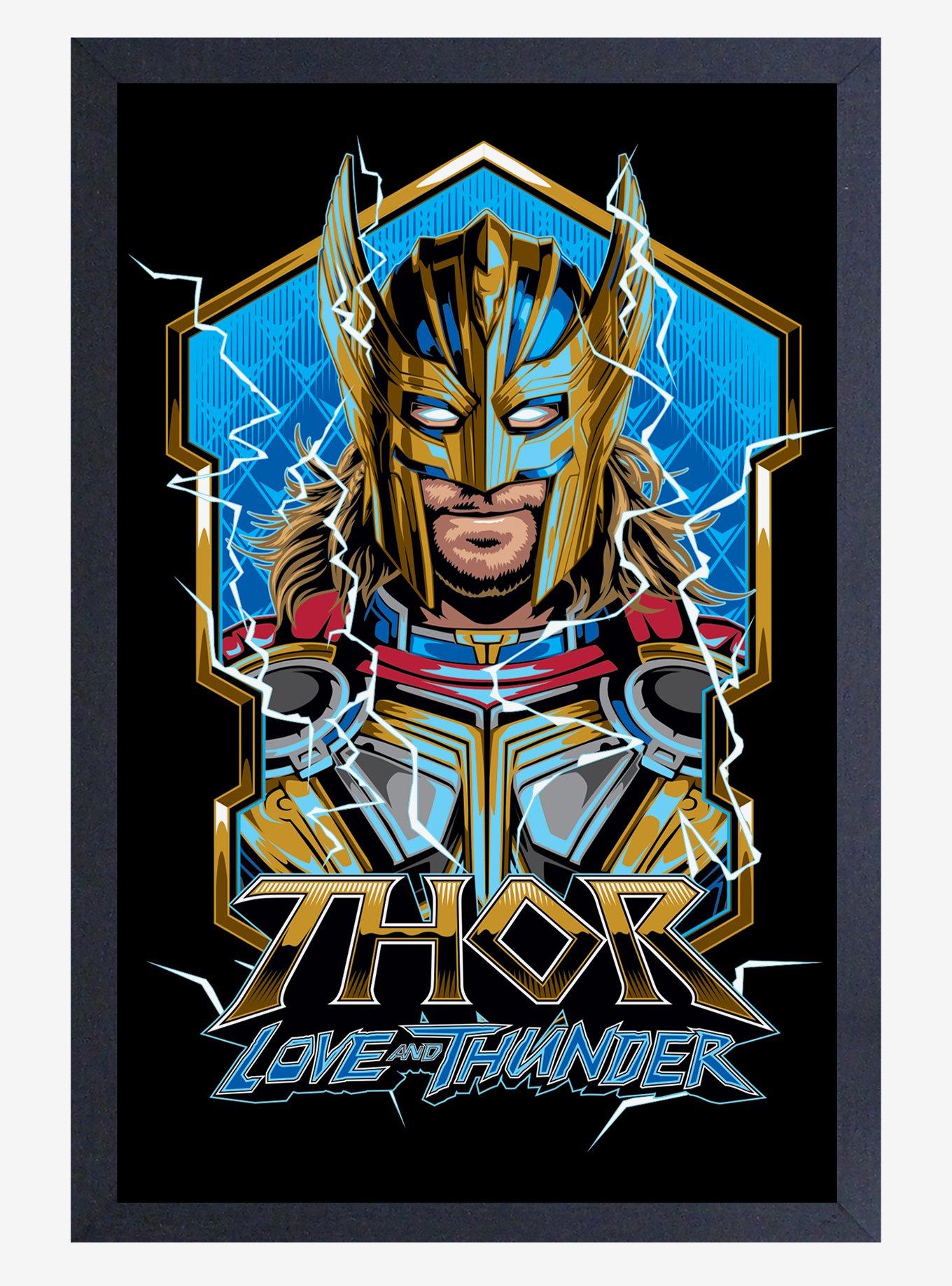 Marvel Thor Love And Thunder Masked Thor Framed Wood Wall Art | Hot Topic