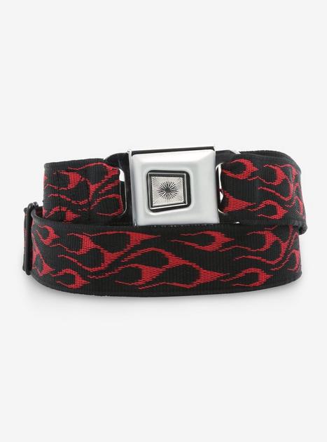 Buckle-Down Red Flames Seat Belt Belt | Hot Topic