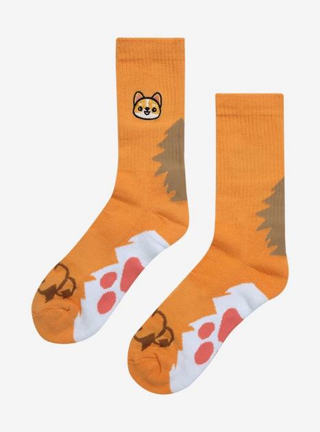 Corgi Paws Crew Socks | Hot Topic