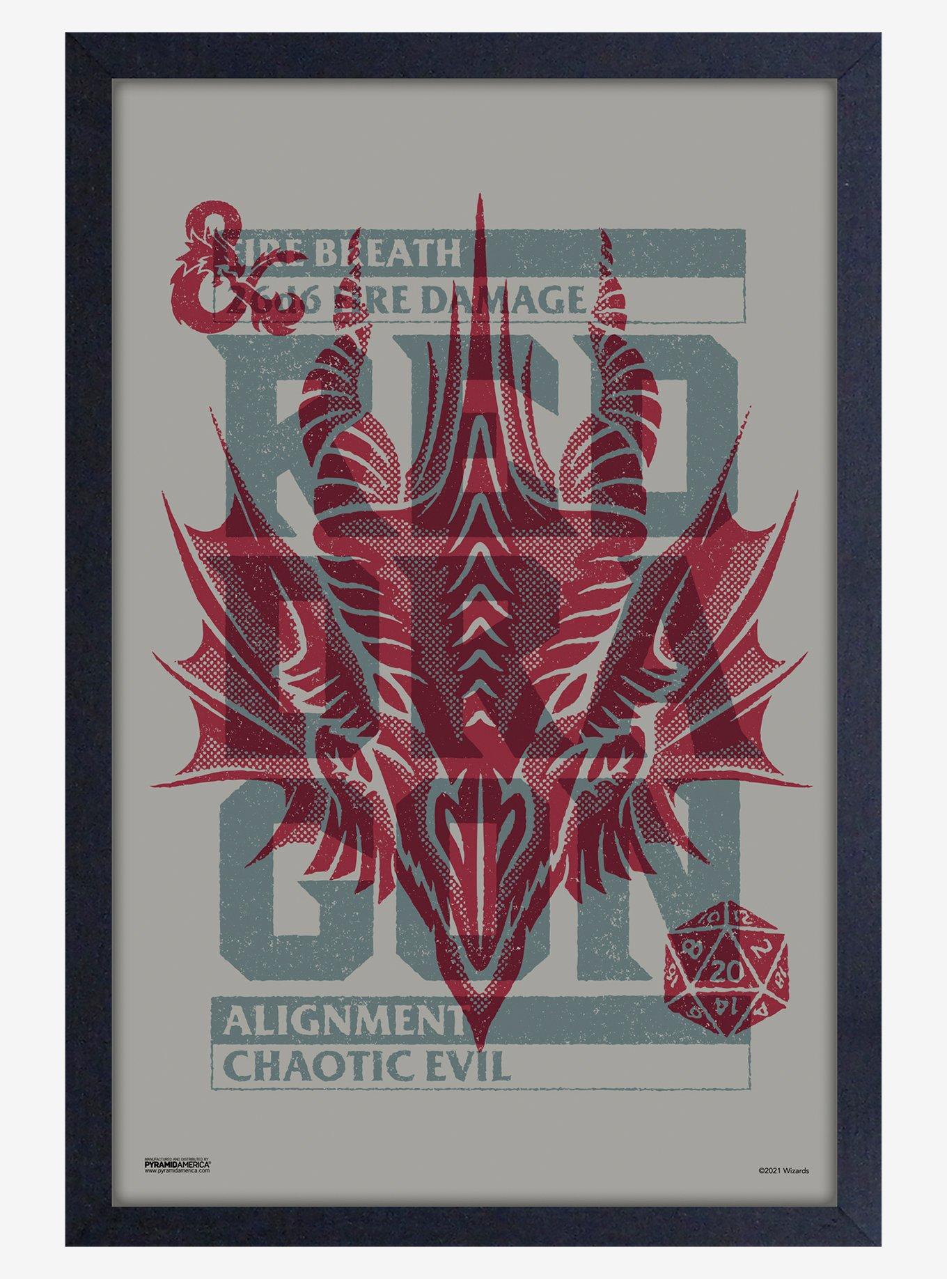 Dungeons & Dragons Chaotic Evil Framed Wood Poster | BoxLunch