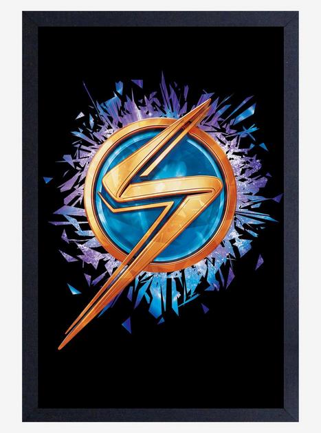 Marvel Ms. Marvel Logo Framed Wood Poster | BoxLunch