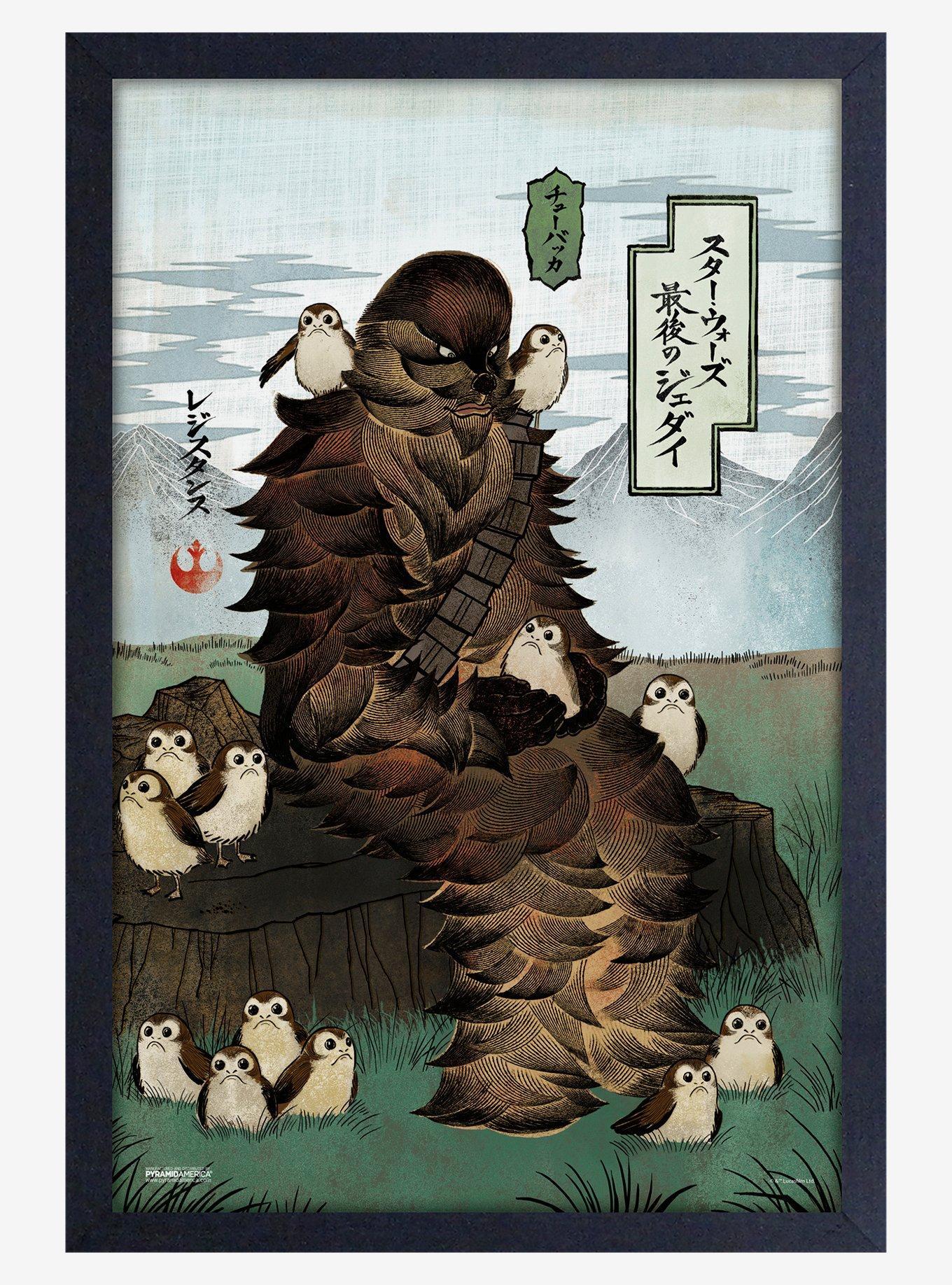Star Wars Japanese Chewy Framed Wood Poster | BoxLunch