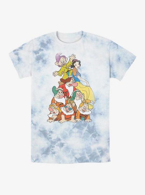 Disney Snow White And The Seven Dwarfs Squad Dwarf Stack Tie-Dye T-Shirt - MULTI | BoxLunch