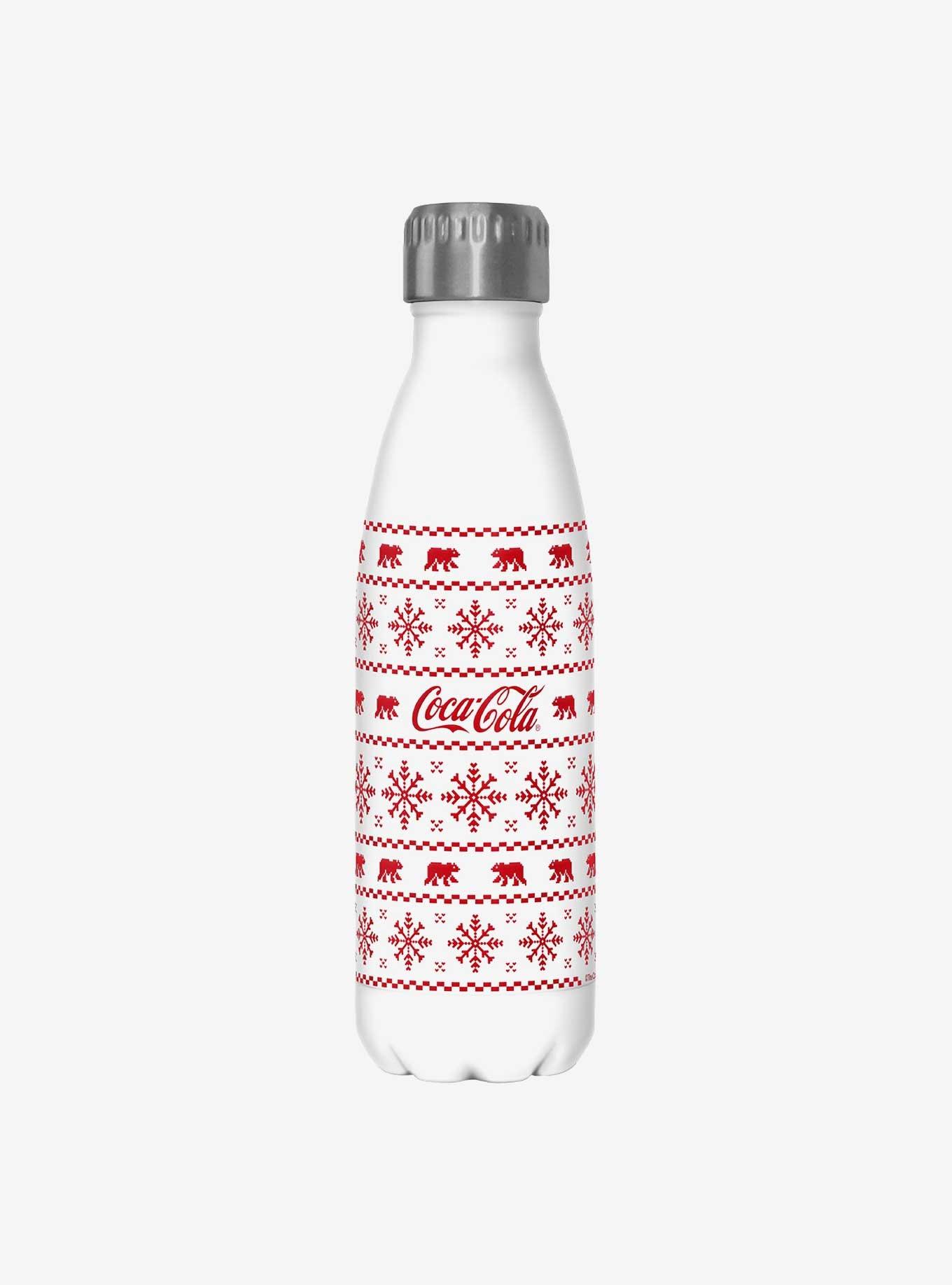 Coke Coca-Cola Christmas Pattern Water Bottle - WHITE | Hot Topic