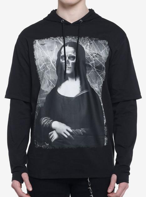 Social Collision Mona Lisa Skull Twofer Long Sleeve T Shirt Hot Topic