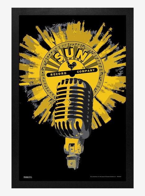 Sun Records Microphone Framed Wood Wall Art | Hot Topic