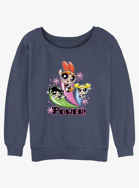 Cartoon Network The Powerpuff Girls Power Pose Girls Slouchy Sweatshirt ...