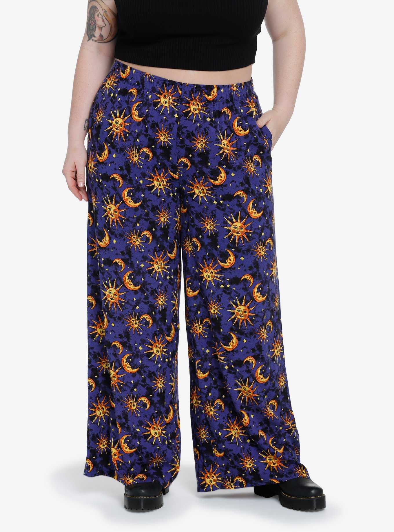 Celestial Sun & Moon Wide Leg Pants Plus Size | Hot Topic