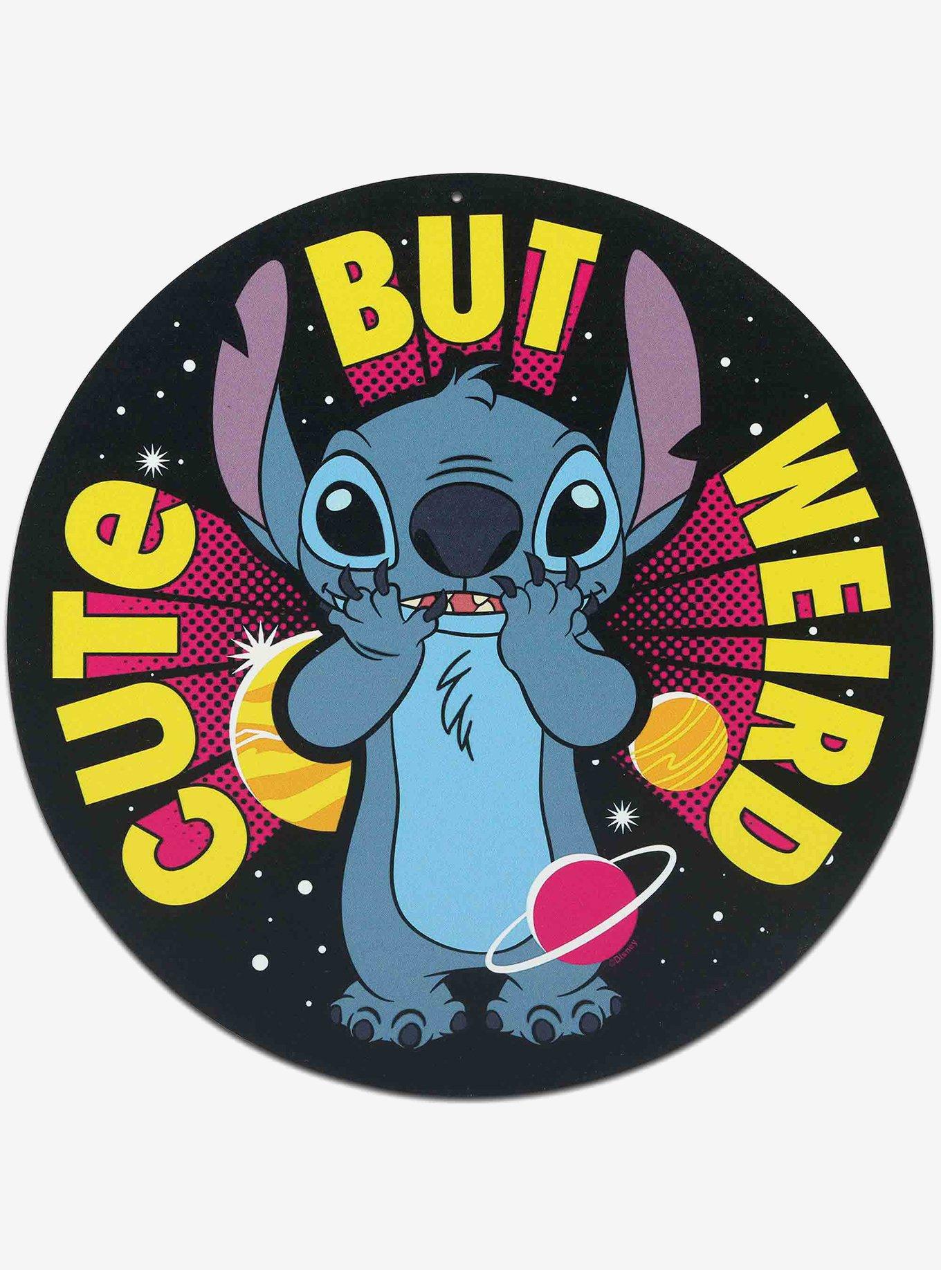 Disney Lilo & Stitch Cute But Weird Round Metal Sign | Hot Topic