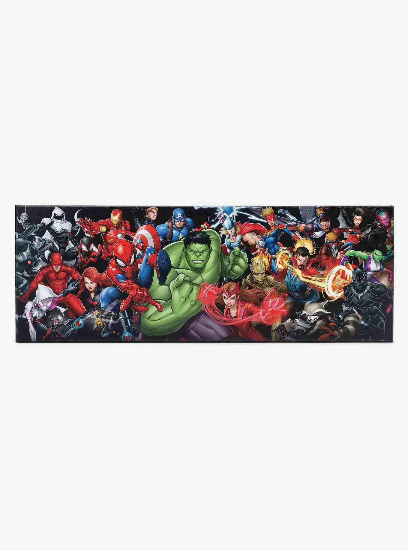 Marvel Character Lineup Canvas Wall Decor | Hot Topic